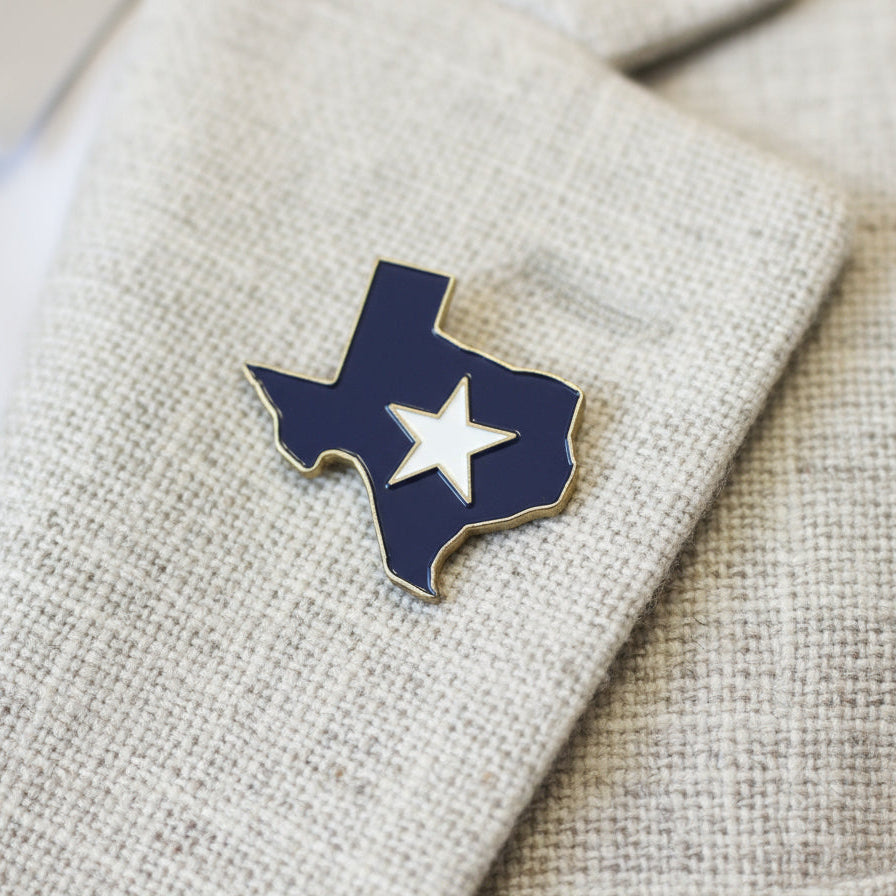Bonnie Blue Texas Lapel Pin - 1.25" – Deus Vult Lapel Pins
