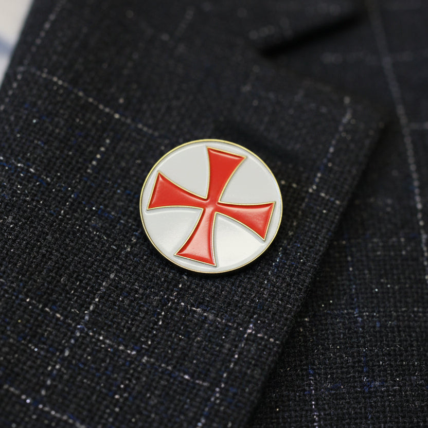 Knights Templar Lapel Pin - 1" – Deus Vult Lapel Pins
